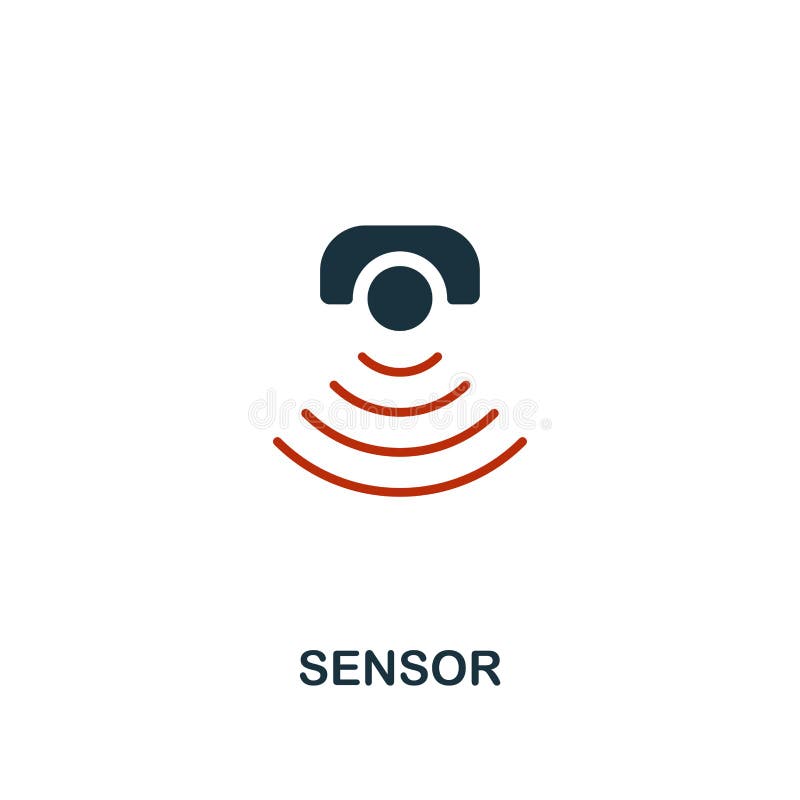 Sensor Icon in Two Color Design. Red and Black Style Elements from ... Sensor Icon in Two Color Design. Red and Black Style Elements from ...