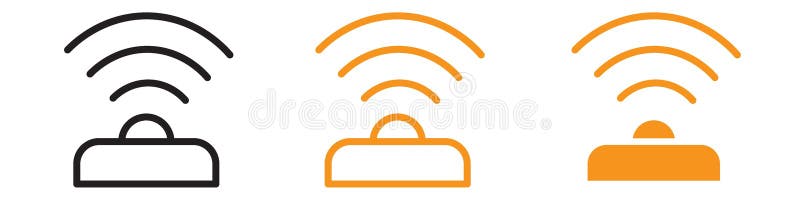 Sensor Icon Set Detection Device Illustrations for Technology and ...