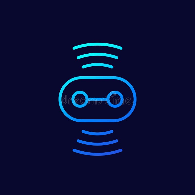 Sensor Icon on White, Vector Stock Illustration - Illustration of ...