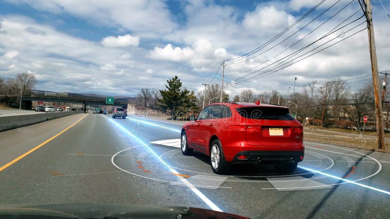 Autonomous Vehicle, Automatic Driving Technology. Unmanned Car, IOT ...