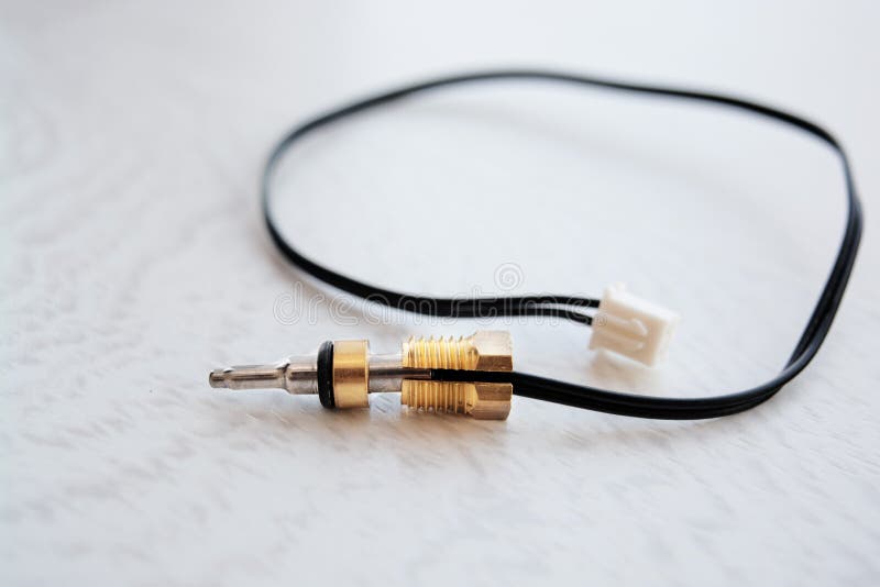 Sensor with Plug for Car, Electricity, Gas with Cable and Thread Stock ...