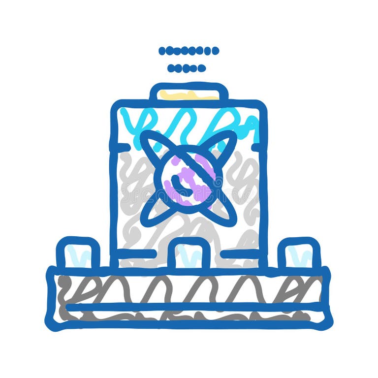 Sensor Quantum Technology Icon Doodle Illustration Stock Vector ...