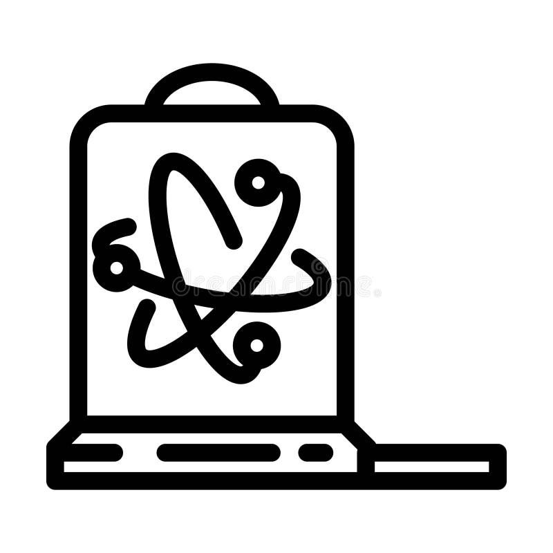 Sensor Quantum Technology Line Icon Vector Illustration Stock Vector ...