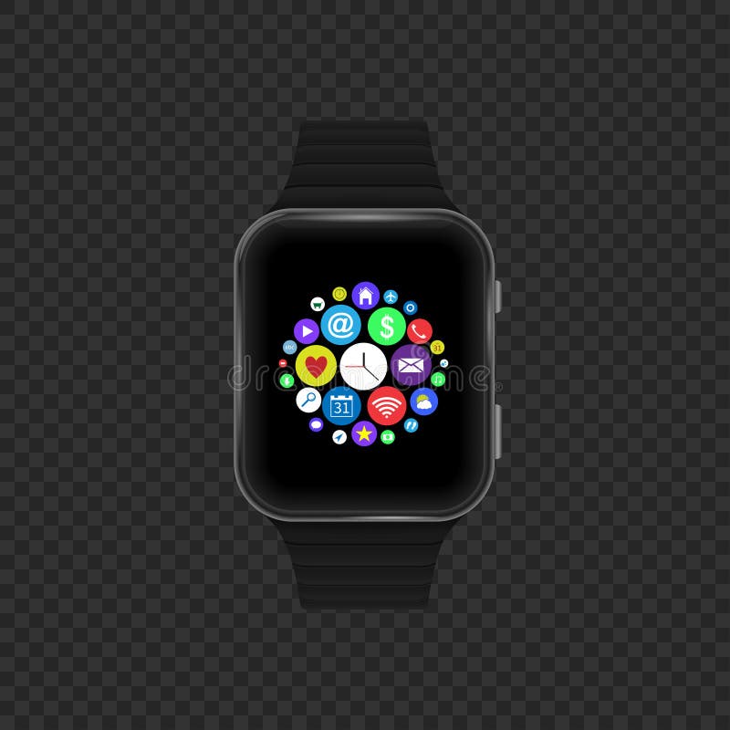 Sensor smart watch stock vector. Illustration of display - 115375030