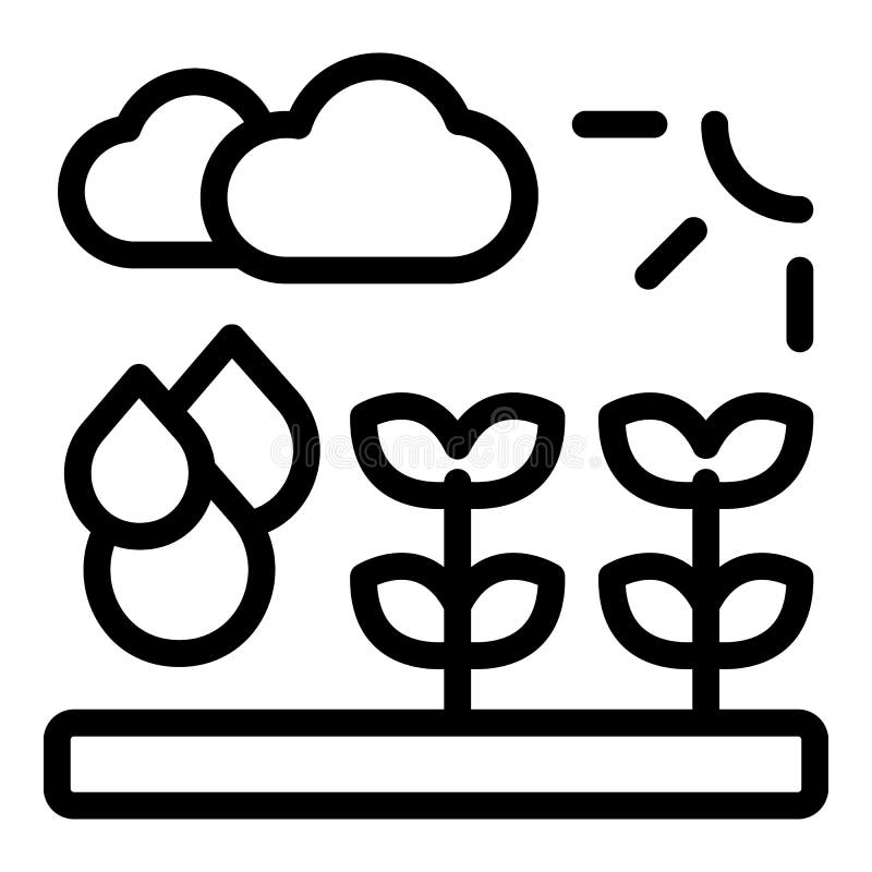 Sensor of Sun and Water Icon Outline Vector. Digital Future Stock ...