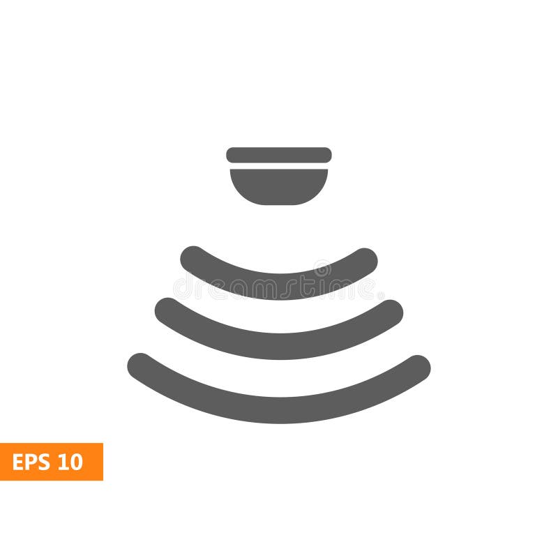 Sensor Waves Signal or Scanner Laser on Transparent Background. Smart ...