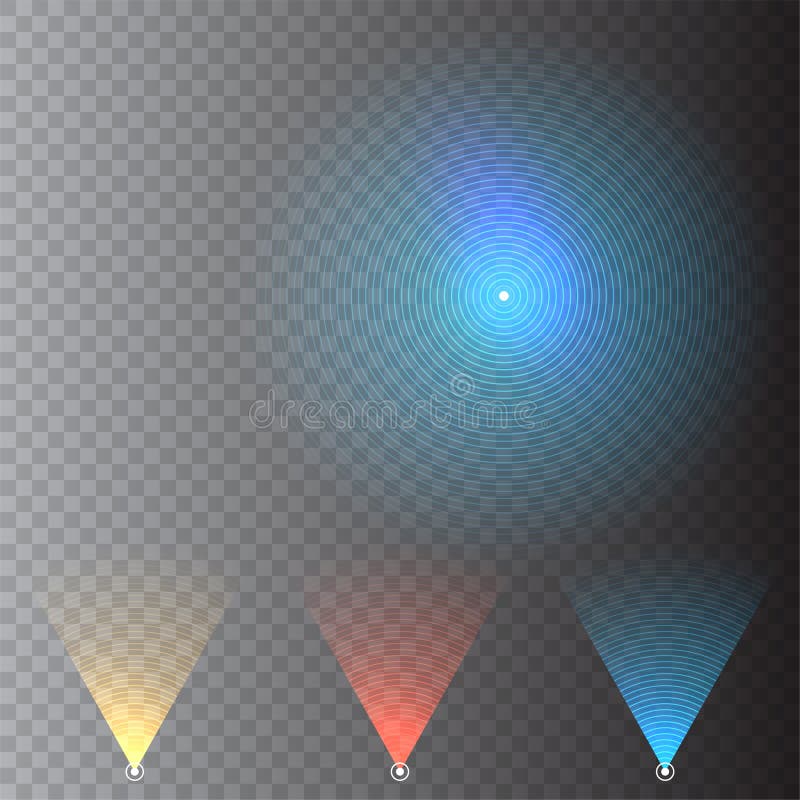 Sensor-Wellen Signal Oder Scanner-Laser Auf Transparentem Hintergrund ...