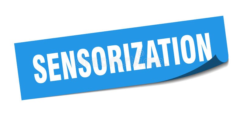 Sensorization Sticker. Sensorization Square Sign Stock Vector ...