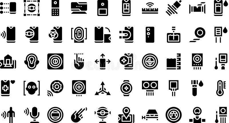 Sensorization of Things Icons High-Quality Vector Icons Collection with ...
