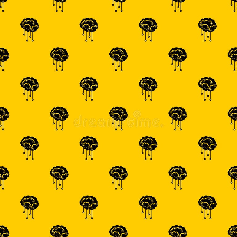 Sensors on Human Brain Pattern Vector Stock Vector - Illustration of ...