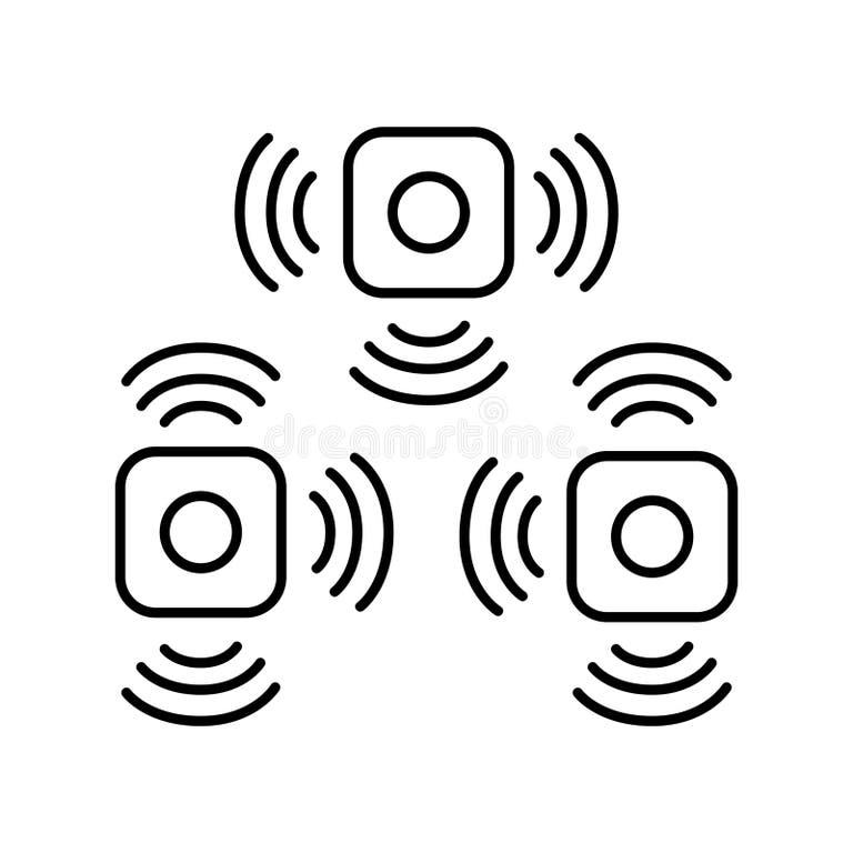Sensors line icon stock vector. Illustration of automation - 350598142