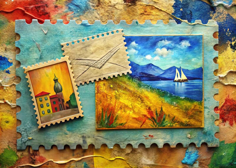 Sensory Explorations in Postal Art Tactile Paintings Blend Brushstrokes ...