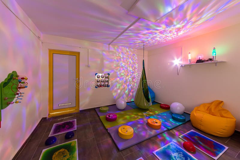 Sensory Integration Room for Children Stock Photo - Image of medical ...