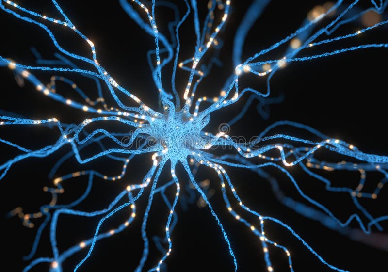 Electric Brain Axon Pulses stock photo. Image of cognition - 147147678