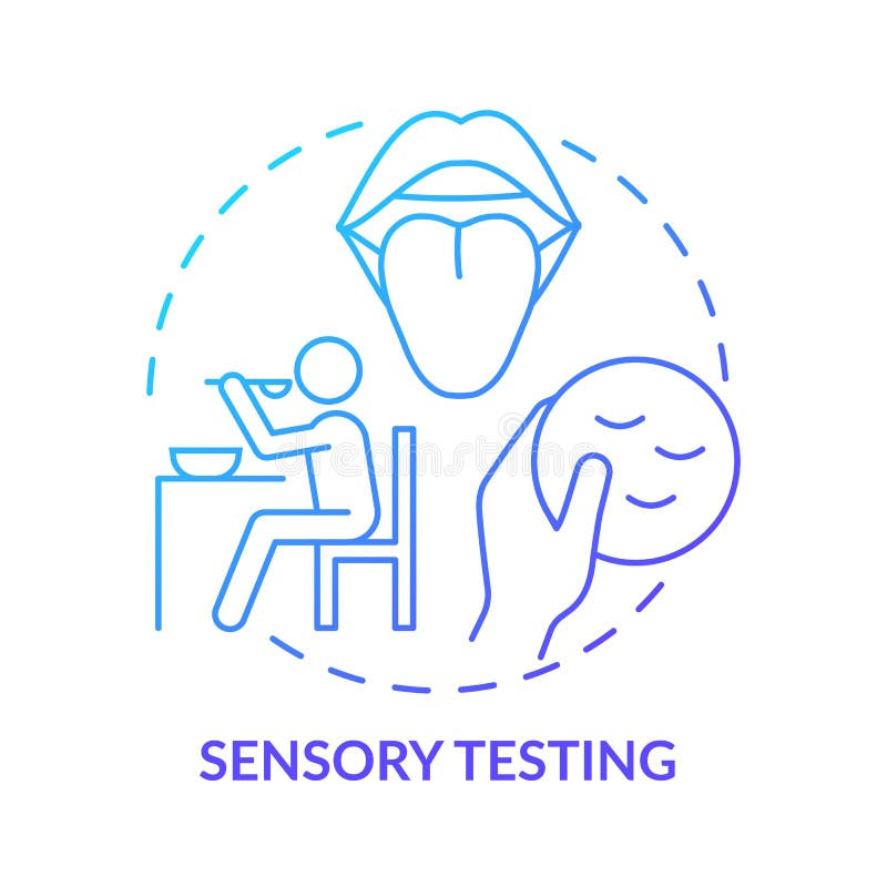 Sensory Testing Blue Gradient Concept Icon Stock Vector - Illustration ... Sensory Testing Blue Gradient Concept Icon Stock Vector - Illustration ...