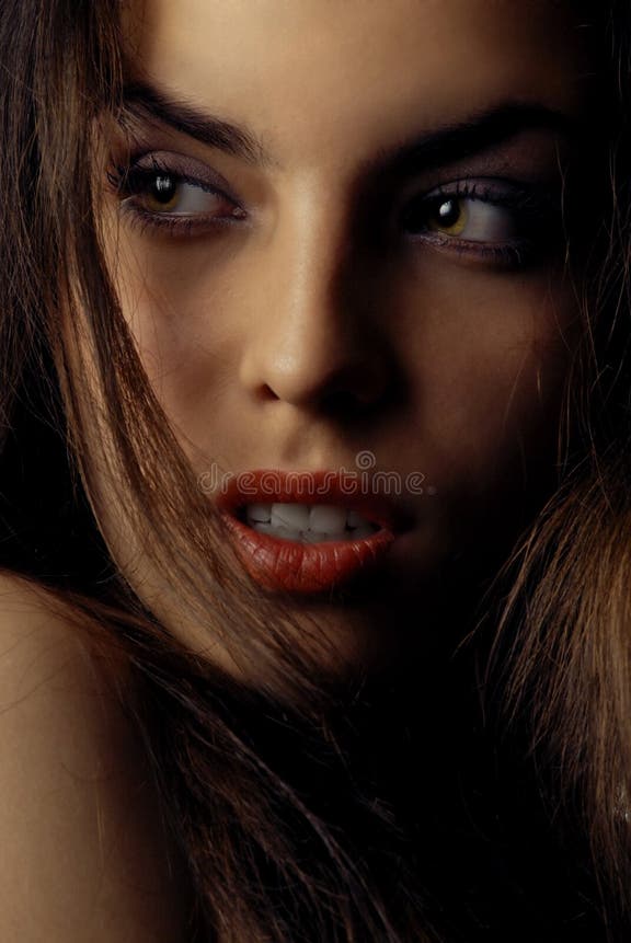 Sensual lips stock image. Image of glance, beautiful, fervent - 2605693