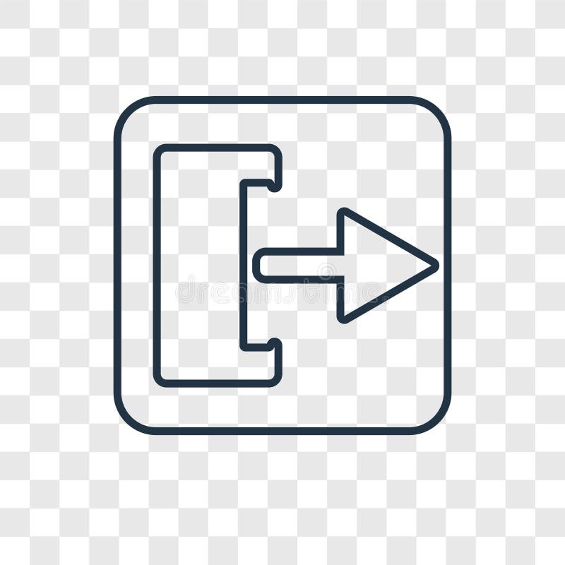 Sent Concept Vector Linear Icon Isolated on Transparent Background ...