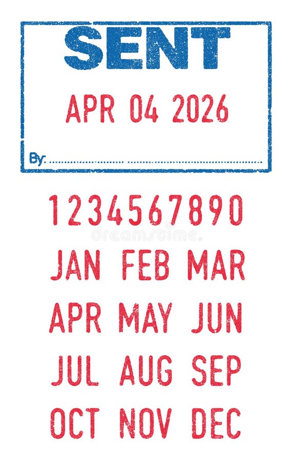 Sent and dates ink stamp stock vector. Illustration of send - 265328629