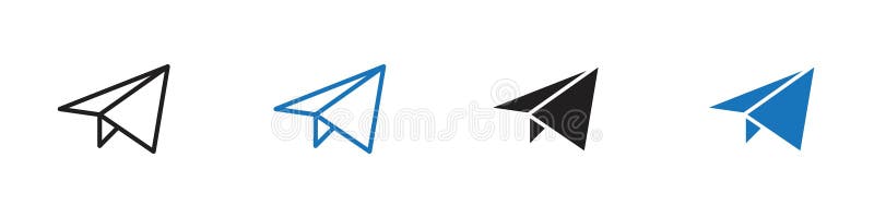 Sent Icon Vector Set Outline Stock Illustration - Illustration of ...