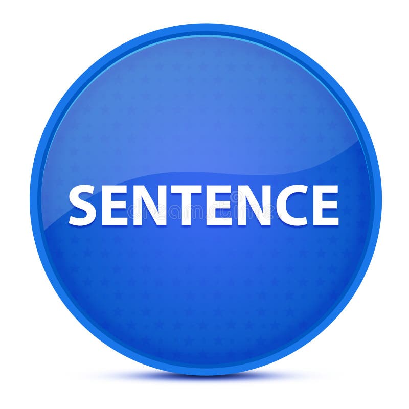 Sentence Aesthetic Glossy Blue Round Button Abstract Stock Illustration ...