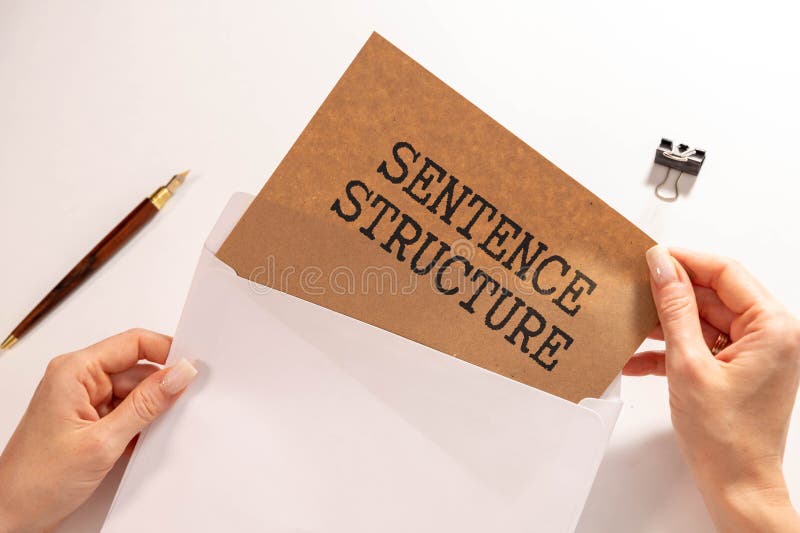 Sentence Structure Text with Document Brown Envelope on Office Desk ...