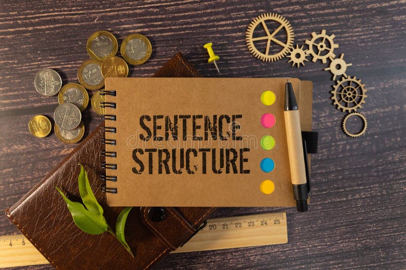 Sentence Structure is Shown Using the Text Stock Photo - Image of ...