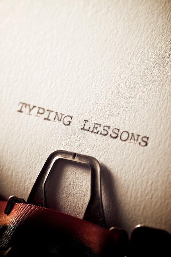 Typing lessons concept stock photo. Image of nostalgia - 162867744