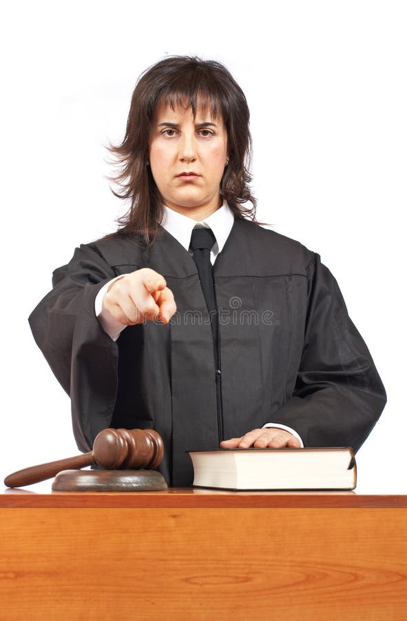 Angry female judge stock image. Image of judicial, female - 8138891