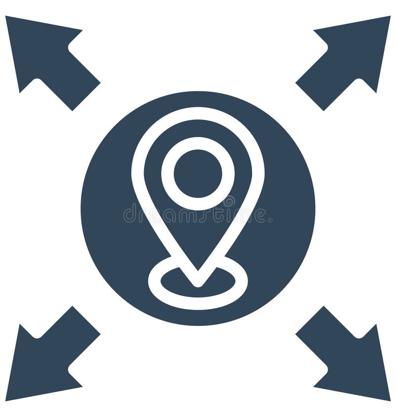 Driving Directions, Isolated Vector Icon Which Can Easily Modify or ...