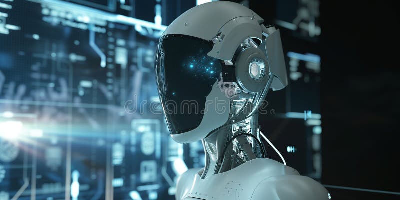 Sentient Artificial Intelligence Thinking and Analysing Data, AI ...