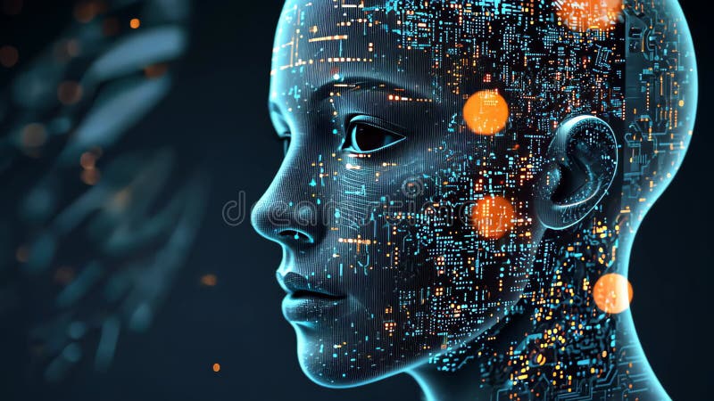 Sentient Being Concept Depicted in an Artificial Intelligence Portrait ...