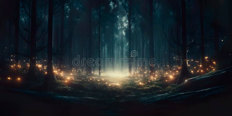 Sentient Forest Where the Trees Communicate through Patterns of Light ...