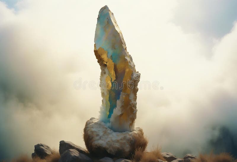 The Sentient Rock without Legs Stock Illustration - Illustration of ...