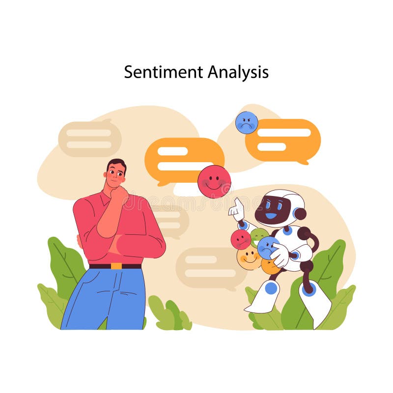 Sentiment Analysis Concept. Flat Vector Illustration Stock Vector ...