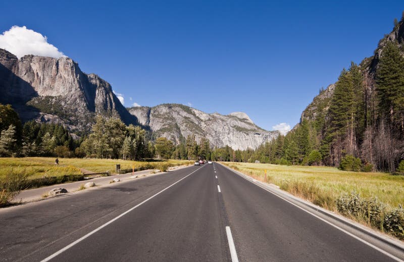 Sentinel Meadow in Yosemite Valley Stock Image - Image of green, light ...