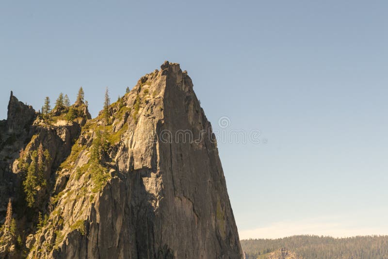 Sentinel Rock at Yosemite Valley Stock Image - Image of central, gold ...