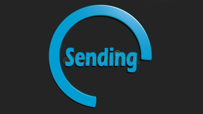 Sending Blue Circular Indicator Sign - 3D Rendering Video Clip Stock ...