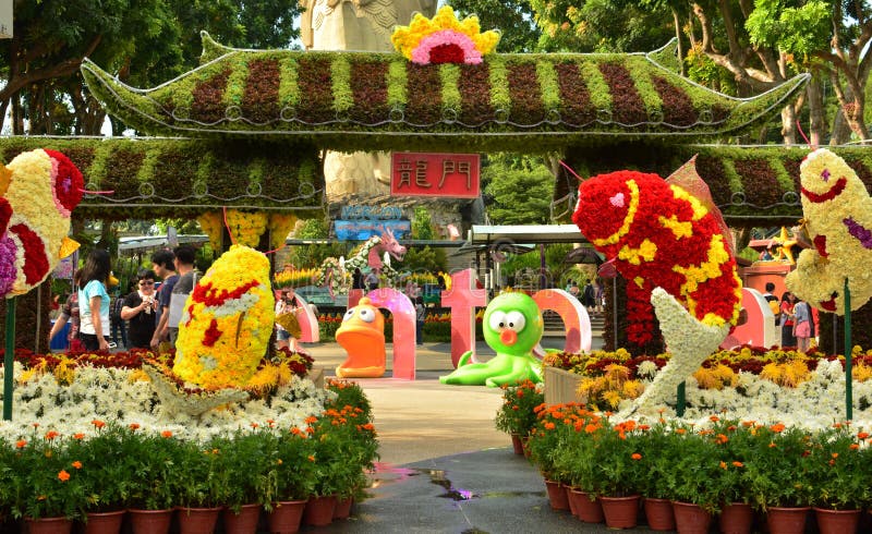 Sentosa Flowers 2012 Entrance Editorial Photography - Image of roof ...