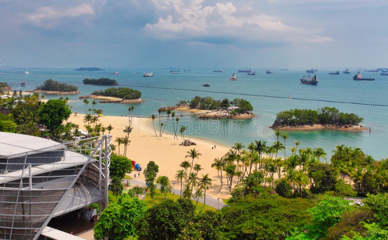 Sentosa Island, Singapore at Day Stock Image - Image of singapore, blue ...