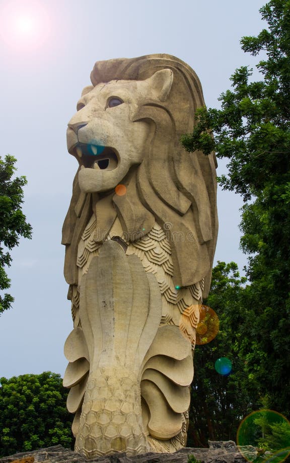 Sentosa Merlion fotografia editorial. Imagem de bonito - 79523867