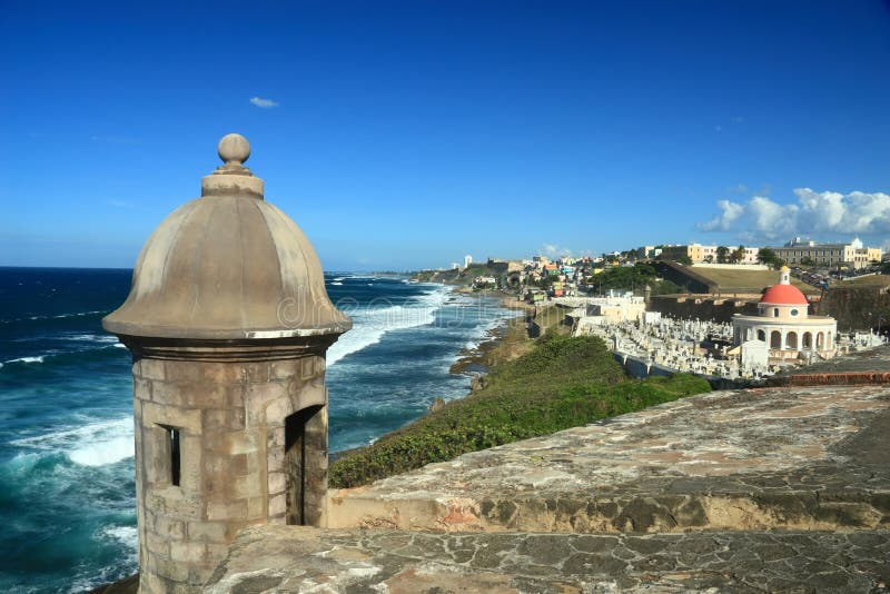 Puerto Rico castle stock photo. Image of ocean, juan - 22633464