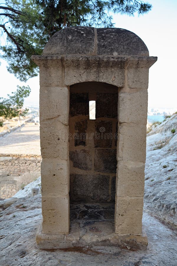 Sentry Box in Santa Barbara Castle Stock Photo - Image of culture ...