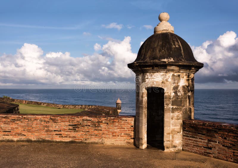 Sentry Box in San Juan stock image. Image of castle - 121895403