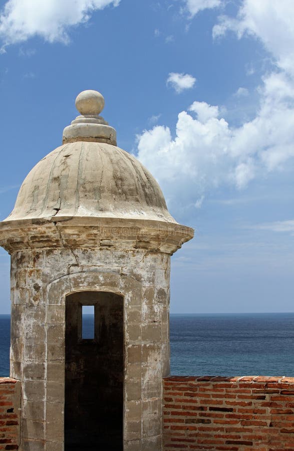 Sentry Tower in Old San Juan Stock Photo - Image of tower, protection ...