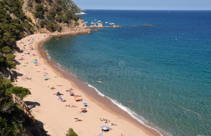 Senyor Ramon Beach in Santa Cristina D Aro, Redactionele Stock Foto ...