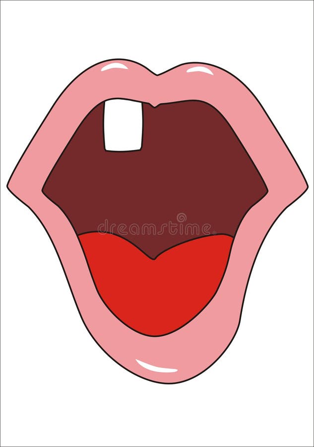 Fumetto Senza Denti Della Bocca Illustrazione Vettoriale ...