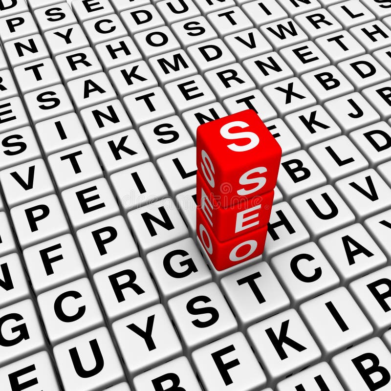 Seo 3d Text with Growing Arrow Stock Vector - Illustration of internet ...