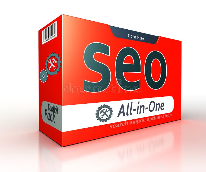 Seo Advertising Red Pack Concept Stock Illustration - Illustration of ...