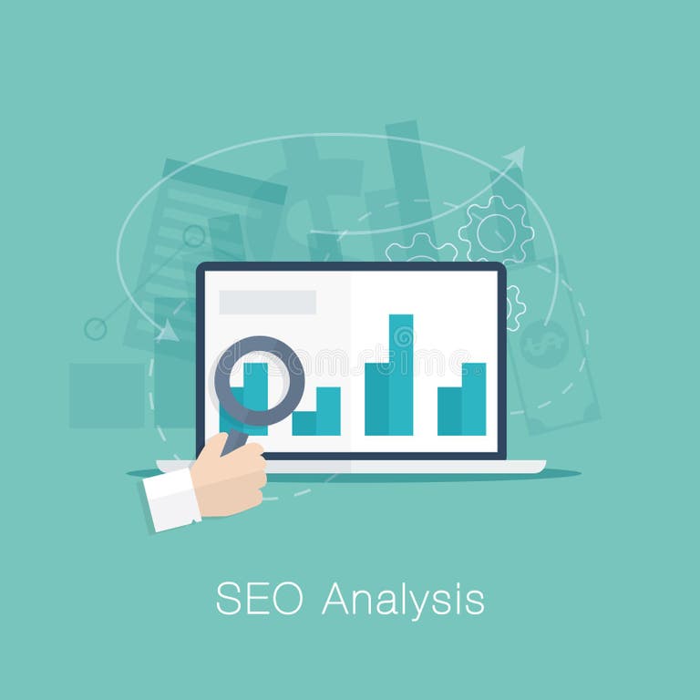 SEO Analysis Process Vector Concept with Cool Flat Stock Vector ...