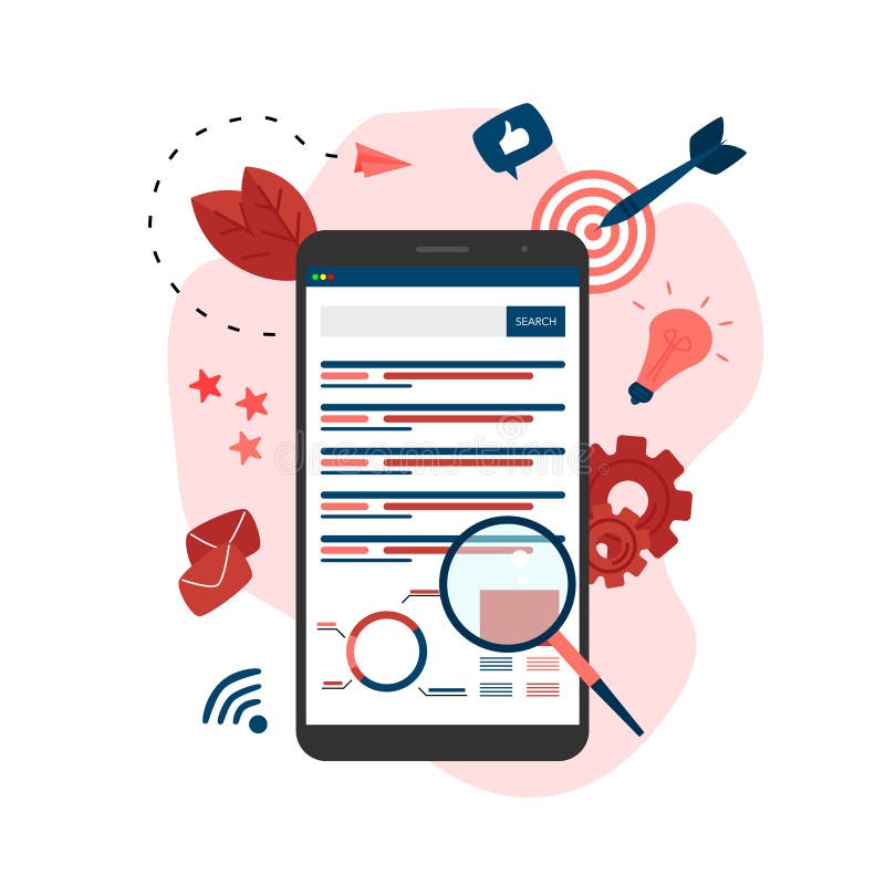 Seo Analysis with Search and Magnifier. Business Concept Stock Vector ... Seo Analysis with Search and Magnifier. Business Concept Stock Vector ...